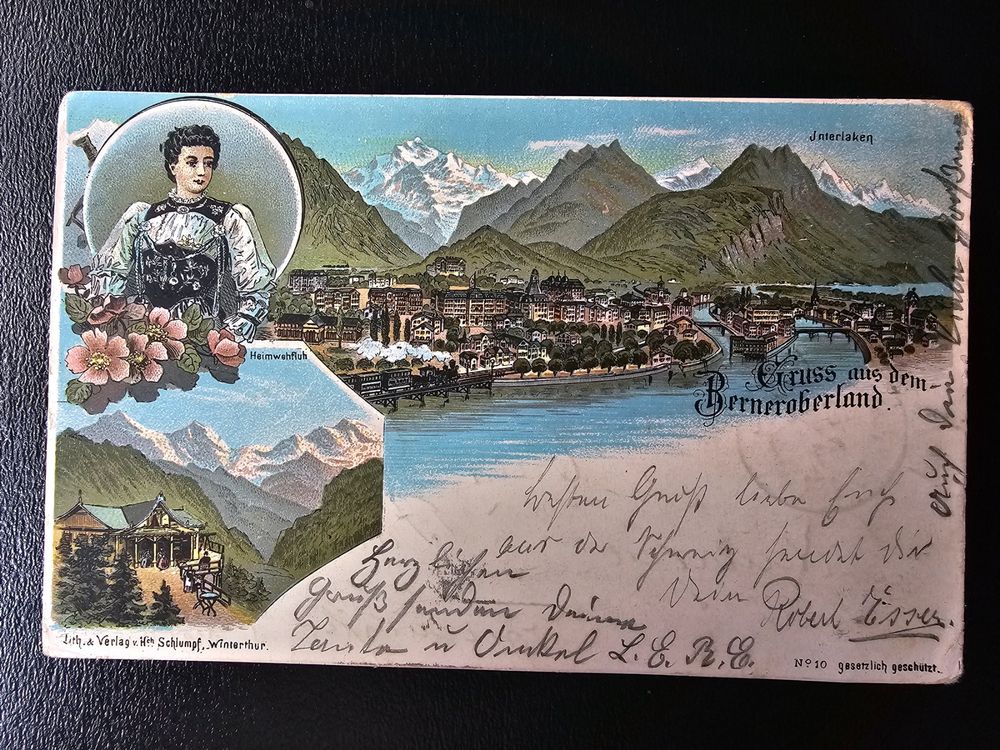 Antike PK Postkarte Gruss aus dem Berneroberland (Gebraucht) in Dallenwil für CHF 6 – mit ...
