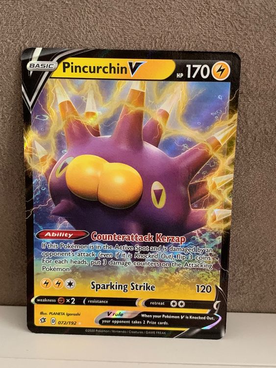 Pincurchin V ENG Rebel Clash Pokemon 072/192 (Gebraucht) in Fislisbach ...