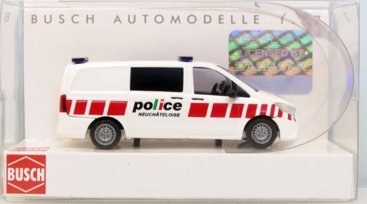 Polizei Police Neuchateloise Mercedes Vito Busch 1:87 (Neu und ...