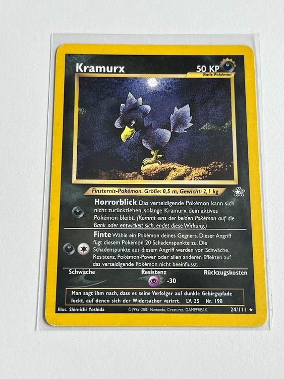 Pokemon Karte Vintag neo set Kramurx 24/111 Deutsch (Gebraucht) in ...