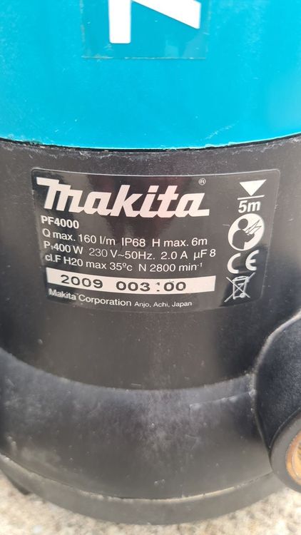Makita PF 4000 Tauchpumpe Wasserpumpe Schmutzwasserpumpe (Gebraucht) in ...