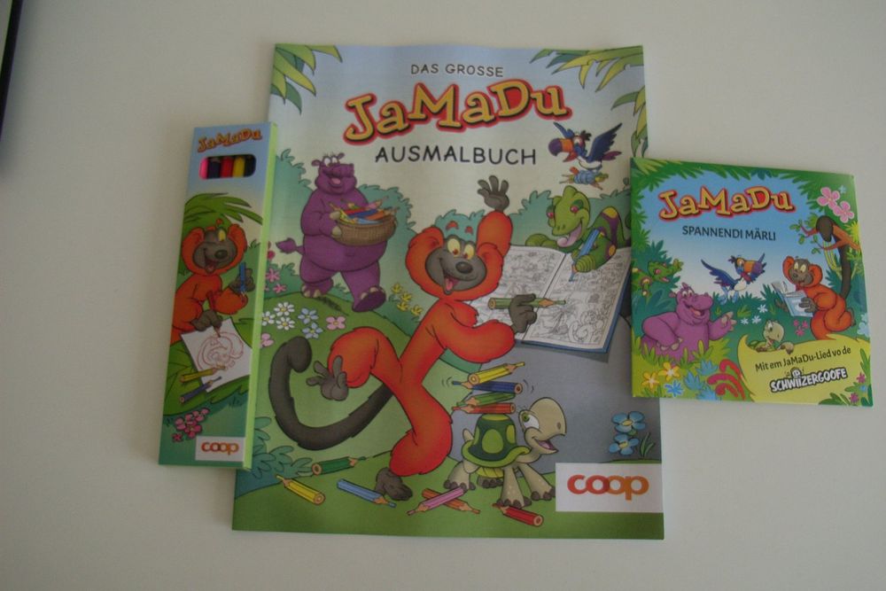 JAMADU CD, Farbstiftset und Grosses Ausmalheft mit 18 Seiten (Neu und ...