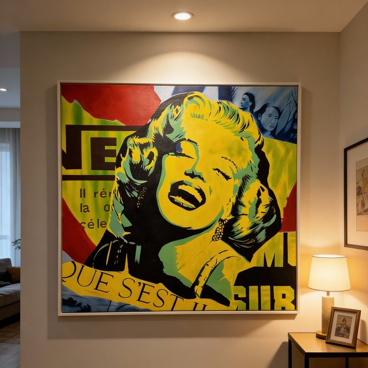 Pop-Art Kunstwerk Marilyn Monroe – 100 × 100 cm (Gebraucht) in ...