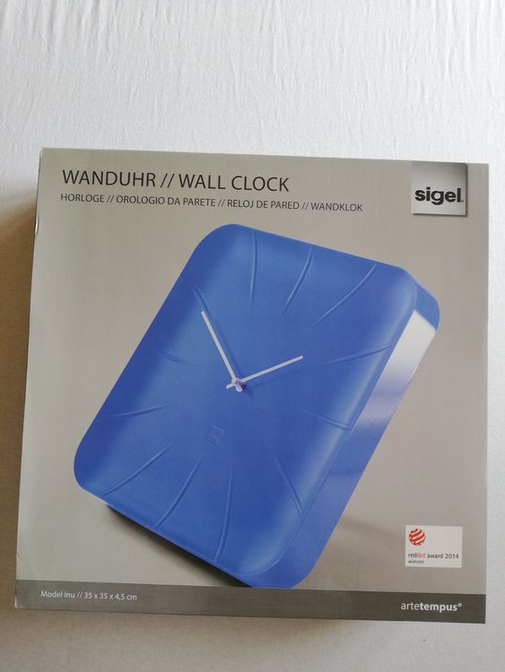 Sigel Wanduhr blau Neu originalverpackt Uhr (Neu und originalverpackt) in Schweizersholz für CHF ...