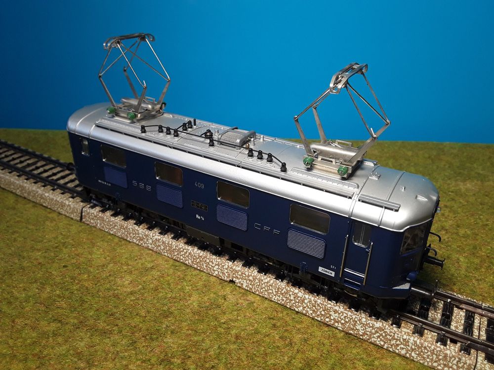 HAG 232 _ SBB Lokomotive Re 4/4 I _ blau _ Zürich _ Spur H0 | Kaufen auf Ricardo