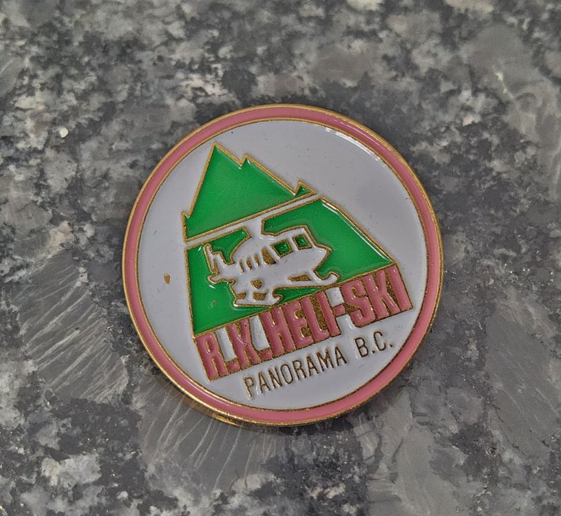 Vintage Anstecker Pin Heli-Ski Panorama B.C. Kanada (Gebraucht) in ...