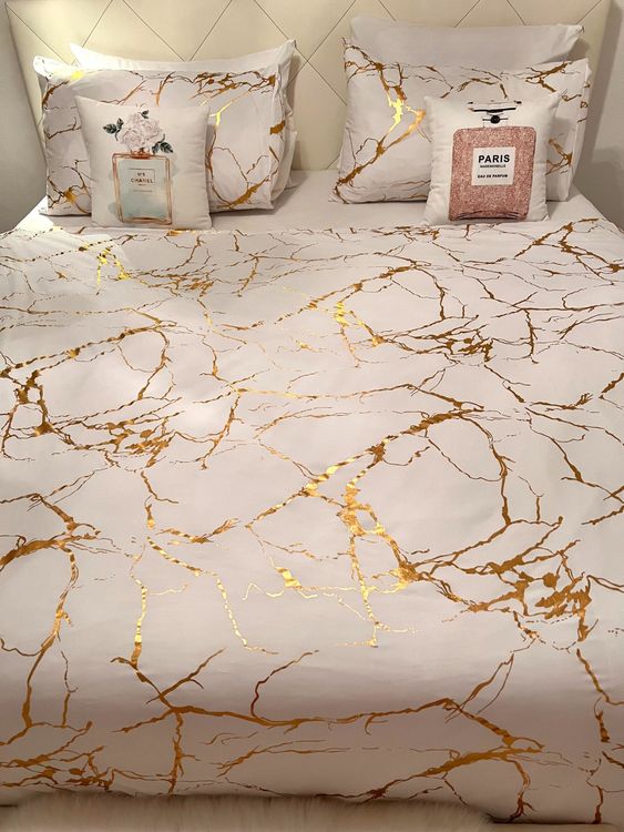 Bettwasche Weiss Gold
