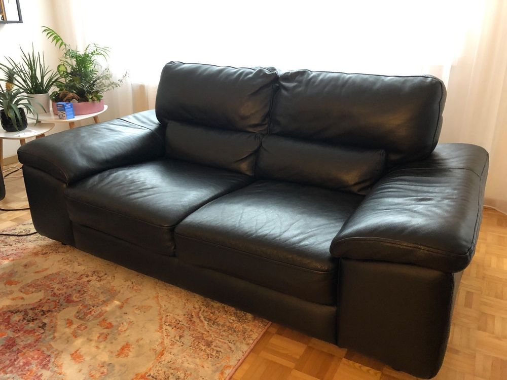 2er Sofa echt Leder schwarz (Gebraucht) in Dübendorf für CHF 4 – mit Lieferung auf Ricardo kaufen