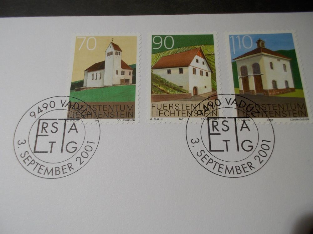 Liechtenstein 2001, FDC + Satz Maximumkarten, Alter Bauten | Kaufen auf Ricardo