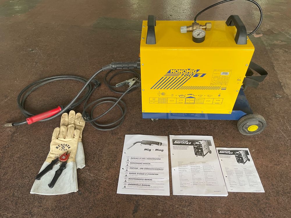 Schweissgerät (Schutzgas) Monomig 160 1. Mit Schutzhelm. (Gebraucht) in ...