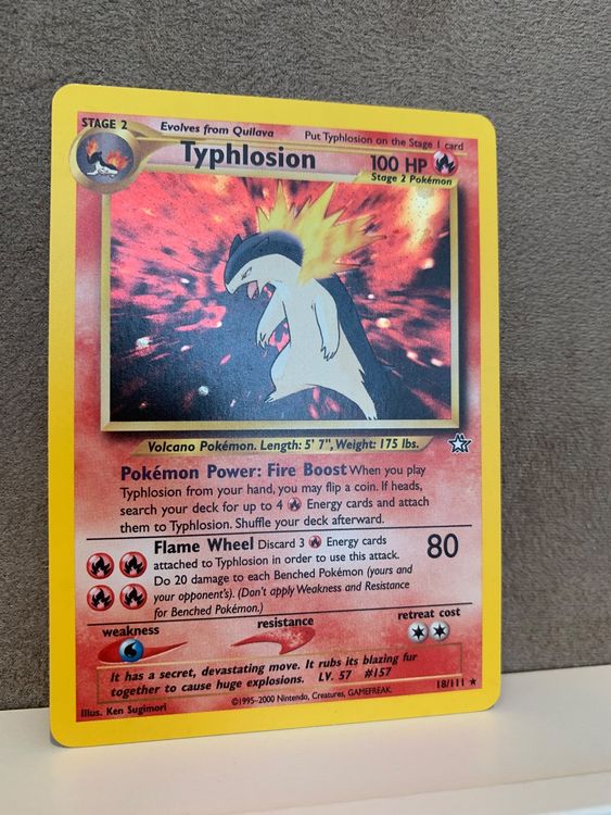 18/111 Typhlosion Tornupto Holo ENG Pokemon Neo Genesis | Kaufen auf Ricardo