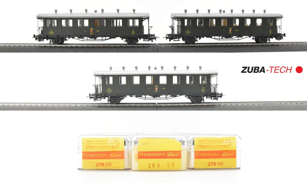 Liliput 3x Plattform-Personenwagen der SBB, H0 GS mit OVP (Gebraucht) in St. Gallen für CHF 45 ...