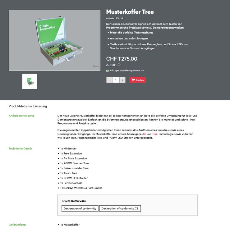 LOXONE Musterkoffer Tree - Demo Case Hausautomation NEU (Neu (gemäss ...