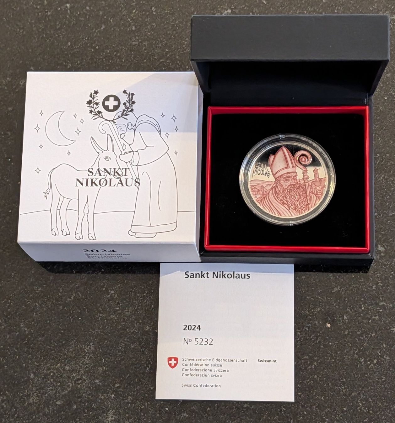 20 Franken 2024 Silber pp Sankt Nikolaus Box (Neu (gemäss Beschreibung ...