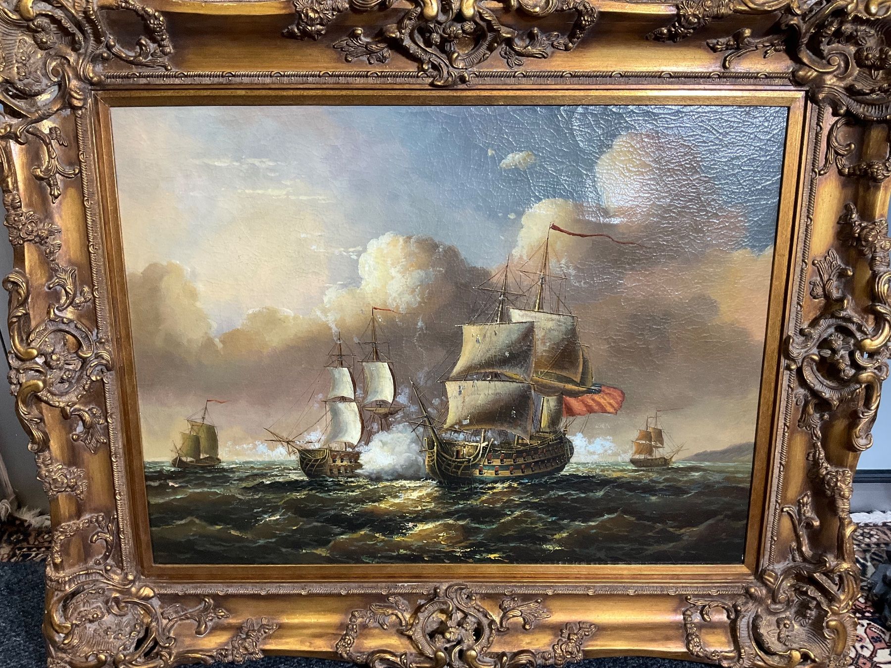Antique Tableau 19emes siècles peinture marine (D'occasion) à Payerne ...