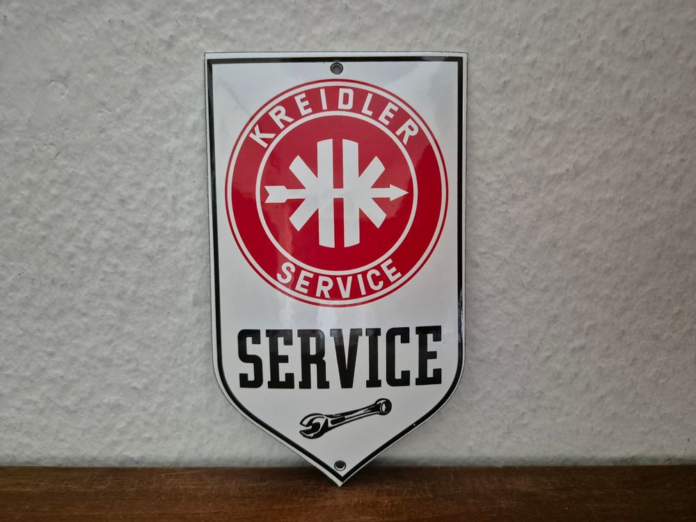 Emailschild Kreidler Service Logo Emaille Schild Reklame | Kaufen auf ...