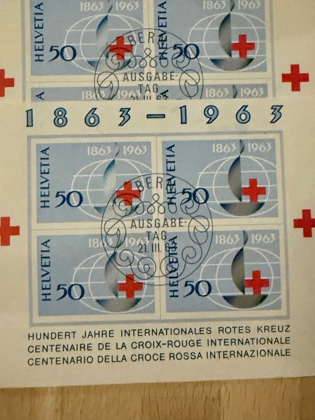 Schweiz Briefmarken: Nabag 1959 St. Gallen, Rotes Kreuz ‘63 (Gebraucht ...