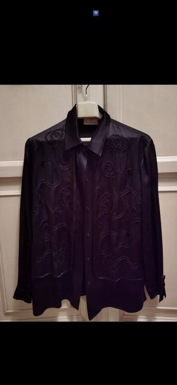 Magnifica camicetta in 100% seta nera di Donna Enrica (Gebraucht) in ...