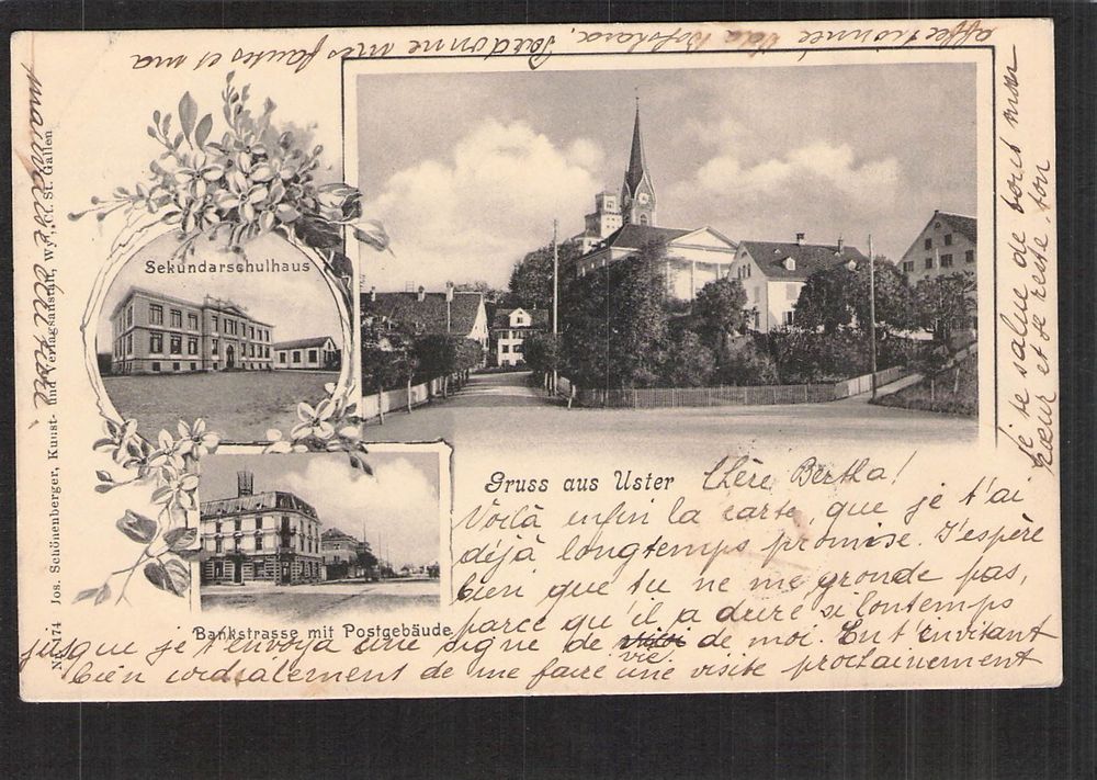 #Gruss aus Uster , 3 bild , gel. 1904 (Gebraucht) in Reichenburg für CHF 24 – mit Lieferung auf ...