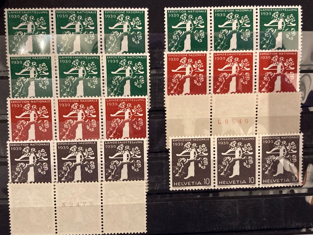 1939 Landi waagrechte Dreiersteifen Z25a-Z27c ** Kat. 170 ++ | Kaufen auf Ricardo