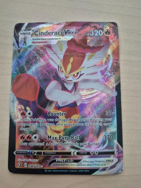 Glurak VMAX Dynamax, Cinderace VMAX (Gebraucht) in Altendorf für CHF 5. ...