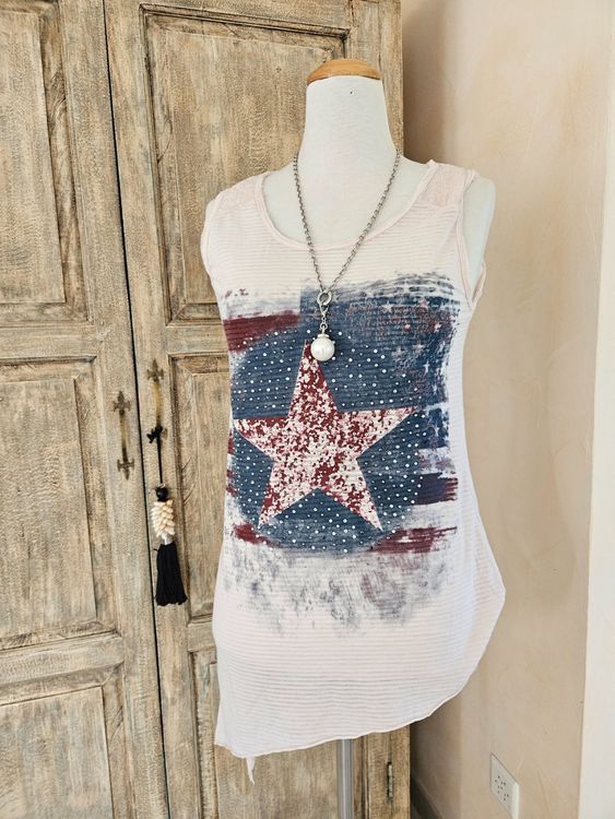 Stylisches Top mit Pailletten und Strass neuwertig | Kaufen auf Ricardo