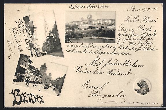 AK Bern, Schloss, Kirche, Strassenpartie (Gebraucht) in Berlin für CHF ...
