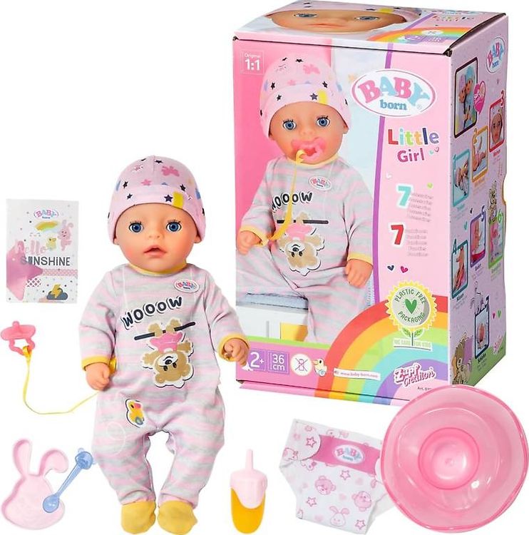 Baby Born Little Girl Puppe mit viel Zubehör, Top Zustand! (Neu (gemäss ...