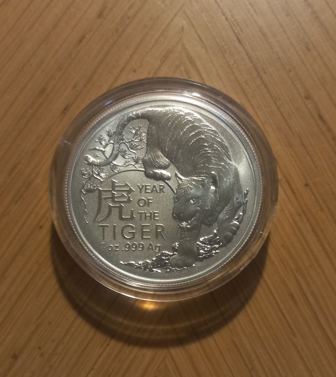 1Unze, RAM Lunar Tiger 2022, Silbermünze (Neu und originalverpackt) in Wattwil für CHF 42 – mit ...