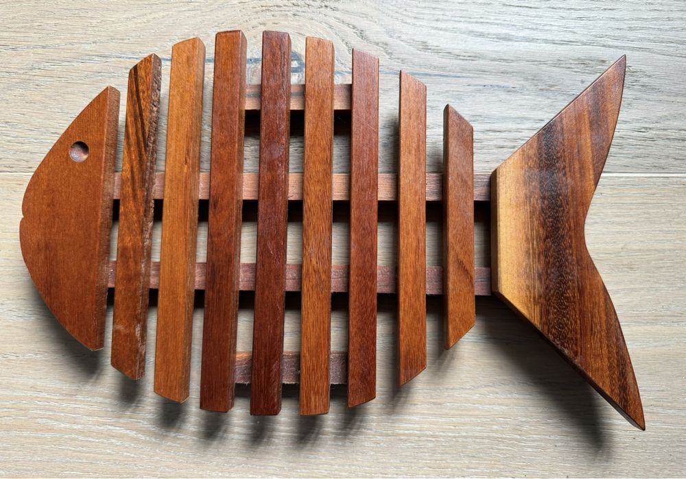 Lässiger vintage Topfuntersetzer Pfannenuntersetzer Fisch (Gebraucht ...