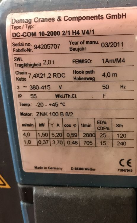 DEMAG KBK Hängekran 2t | Kaufen auf Ricardo