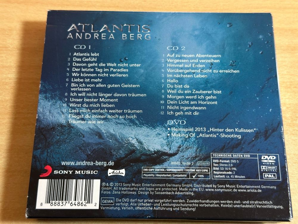 Andrea Berg – Atlantis (Premium-Edition) - 2 CD + DVD (Gebraucht) in ...