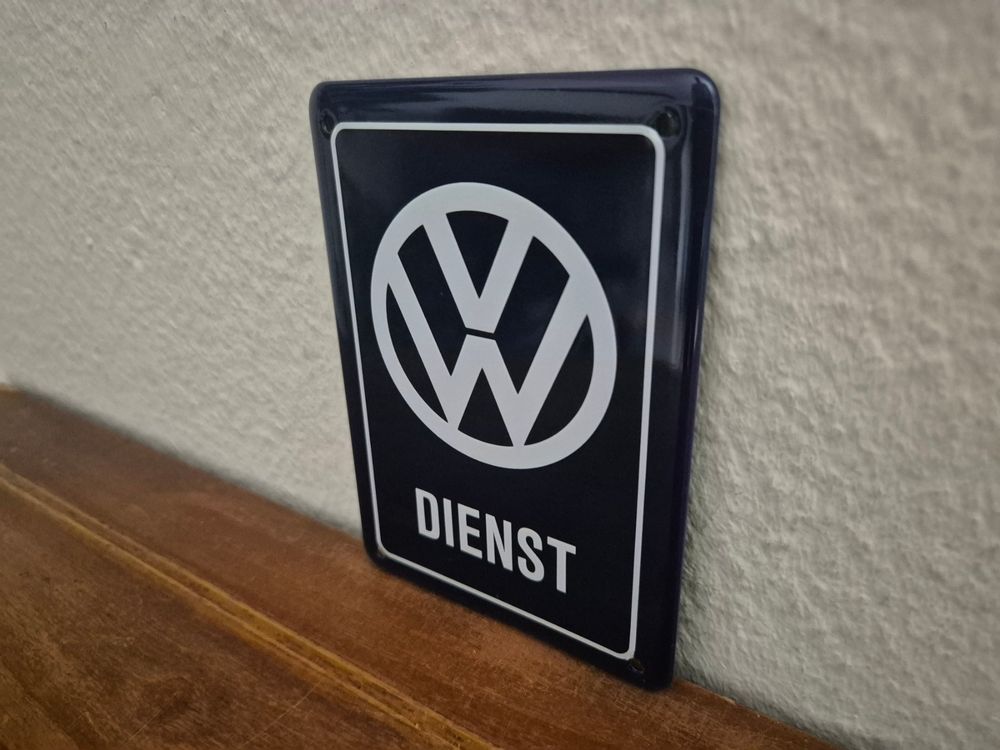 Emailschild VW Werkstatt Auto Service Garage Emaille Schild (Neu ...
