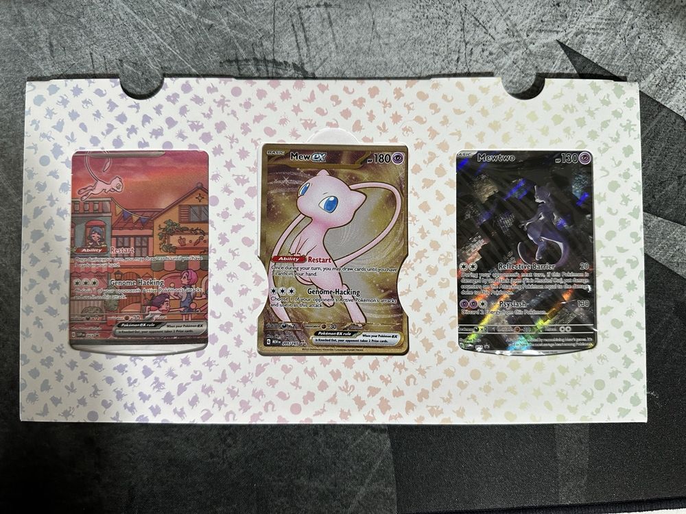 MEW GOLD METAL CARD POKEMON 151 / Mew + Mewtwo FULLART (Neu und ...