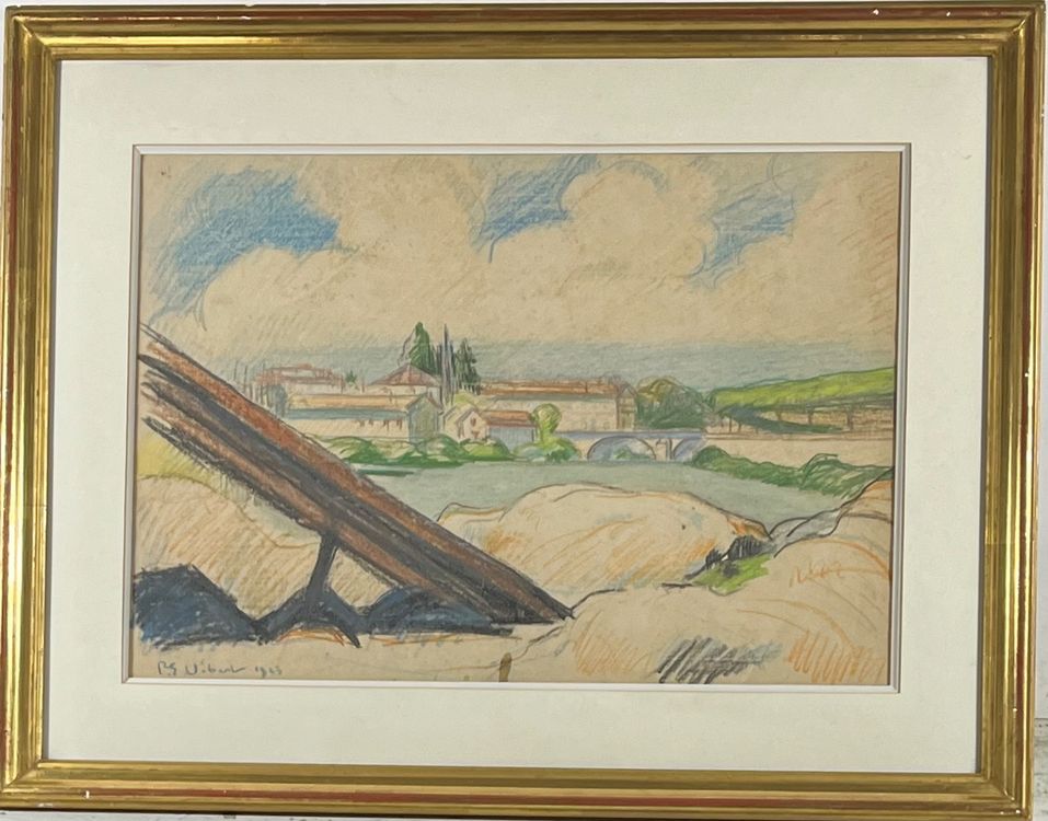 Pierre Eugéne Vibert (1875-1937) Grosse Buntstift Zeichnung (Gebraucht ...