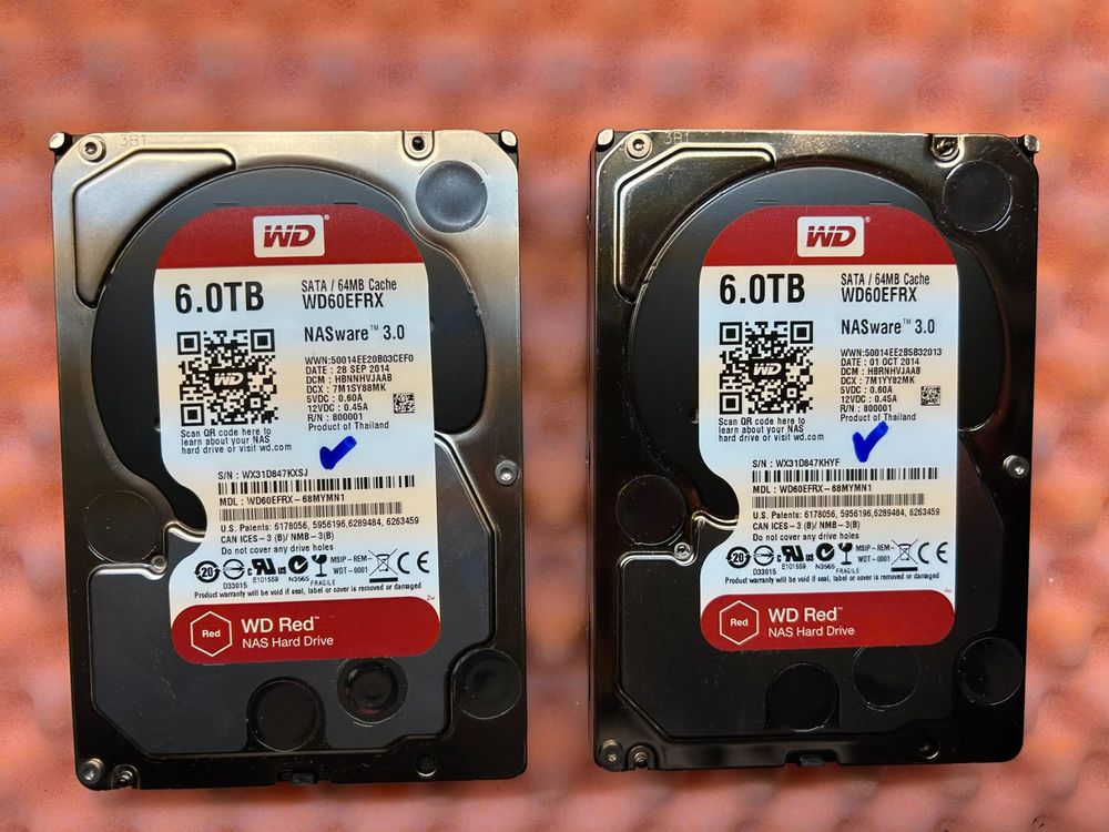 Western Digital Red SATA III 6TB (WD60EFRX) 2 Stück (Gebraucht) in Bern ...