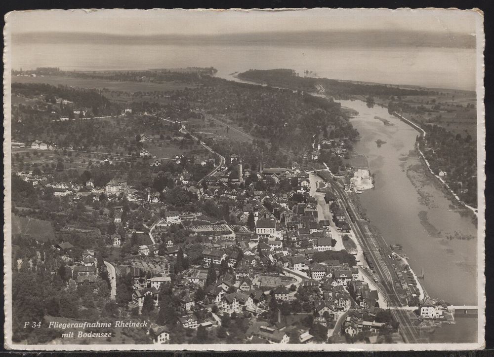 Rheineck, 1943 Fliegeraufnahme mit Bodensee | Kaufen auf Ricardo
