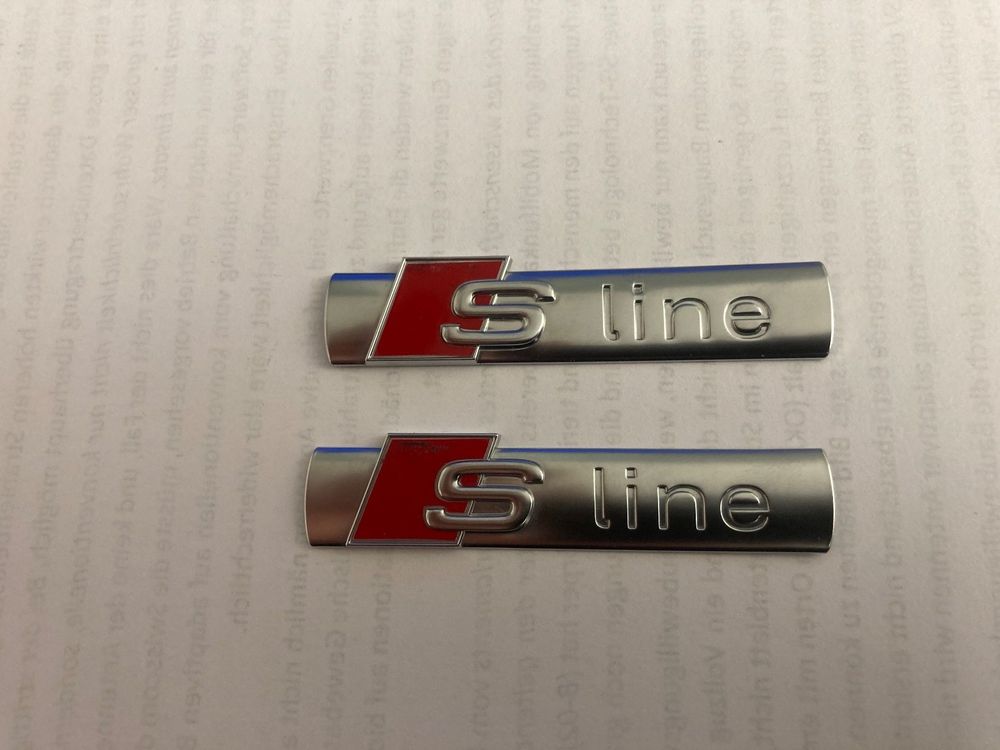 Audi S-Line Emblem 2stk 73mm Plastik verchromt | Kaufen auf Ricardo