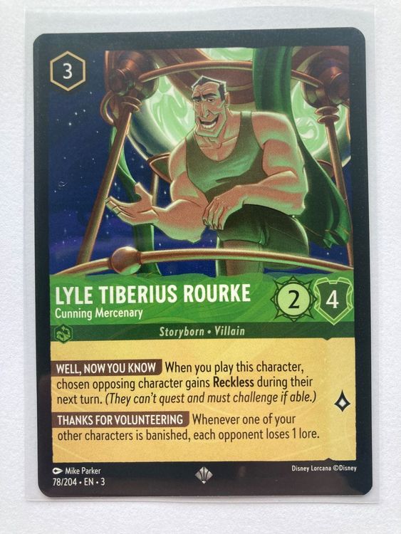 Lorcana Disney LYLE TIBERIUS ROURKE 78/204 EN-3 SUPER RARE (Gebraucht ...