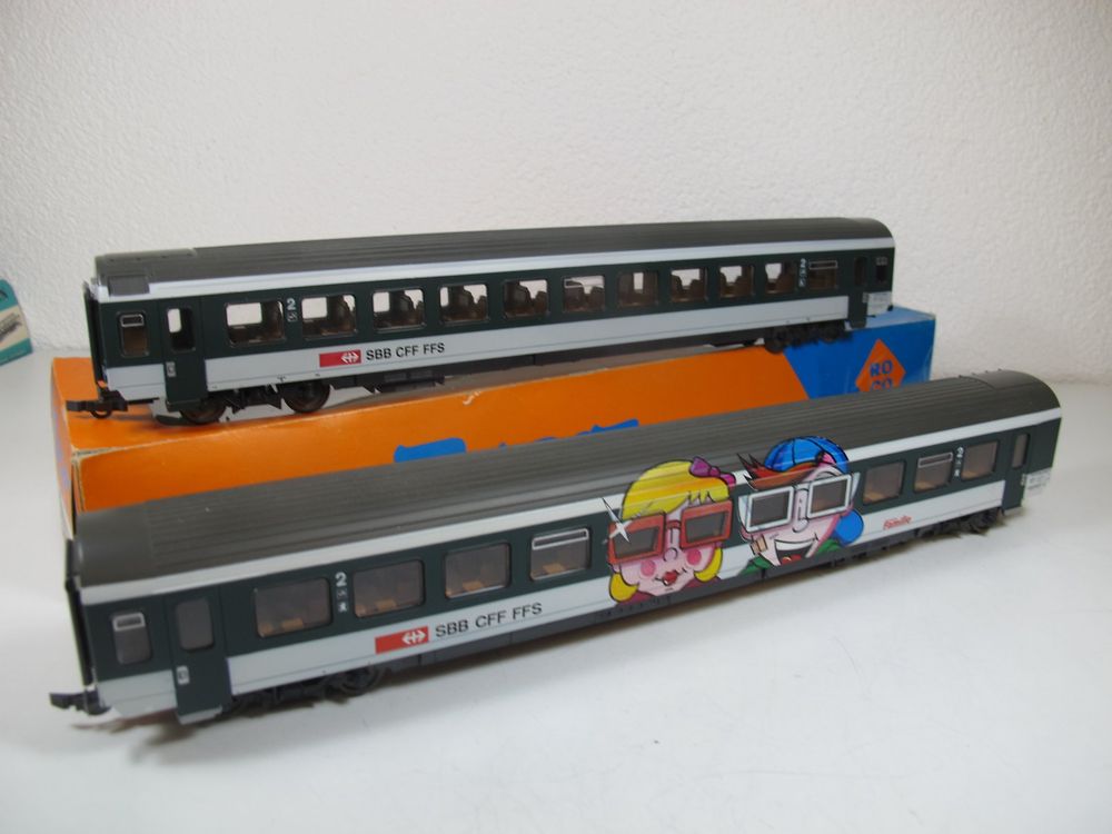 Roco: 2 x SBB D-Zug Wagen / voitures CFF (Gebraucht) in Fontaines NE ...
