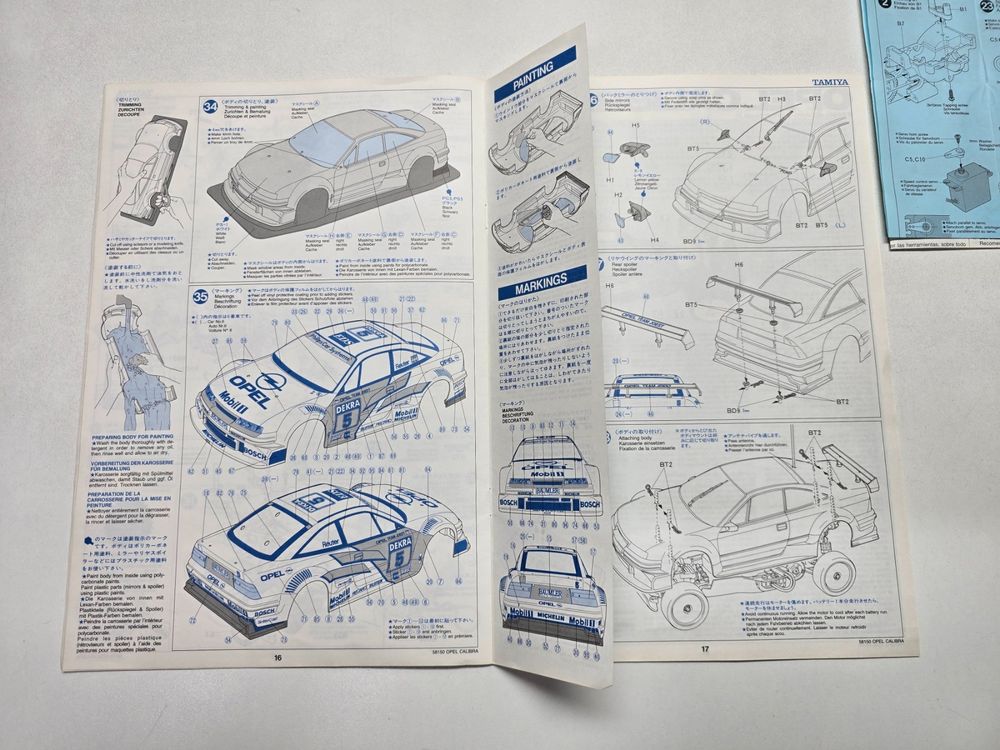 Tamiya Bauanleitung 58150 Opel Calibra V6 DTM TA02 (Neu (gemäss ...
