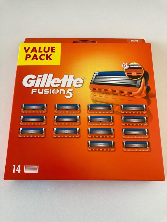 Gillette Fusion5 Value Pack 14 Rasierklingen (Neu und originalverpackt ...