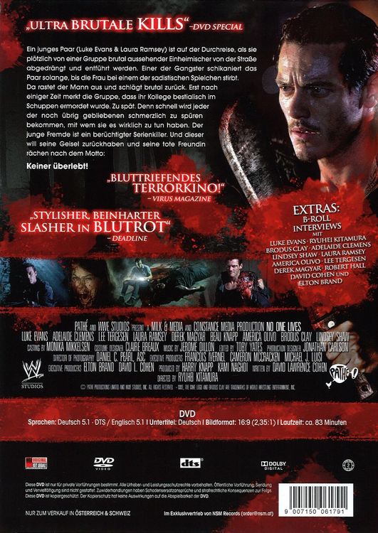 No One Lives (2012) UNCUT/Ryuhei Kitamura/Luke Evans/DVD/RAR (Gebraucht ...