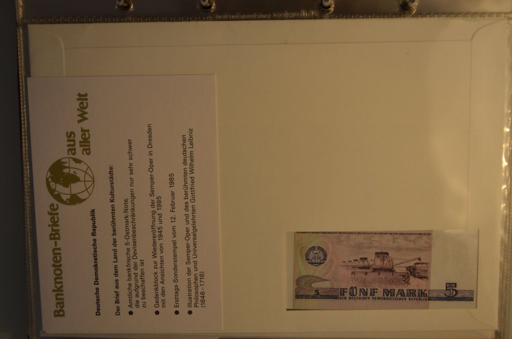 Numis Banknotenbrief DDR 1985 (Neu (gemäss Beschreibung)) in Wetzikon ZH für CHF 3.65 – mit ...