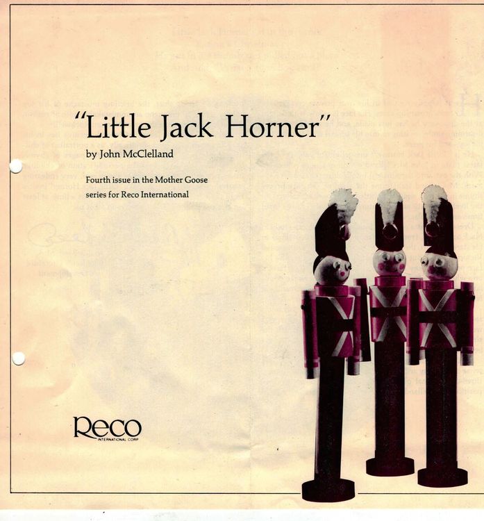 John Mc Clelland: «Little Jack Horner» Mother Goose Series | Kaufen auf ...