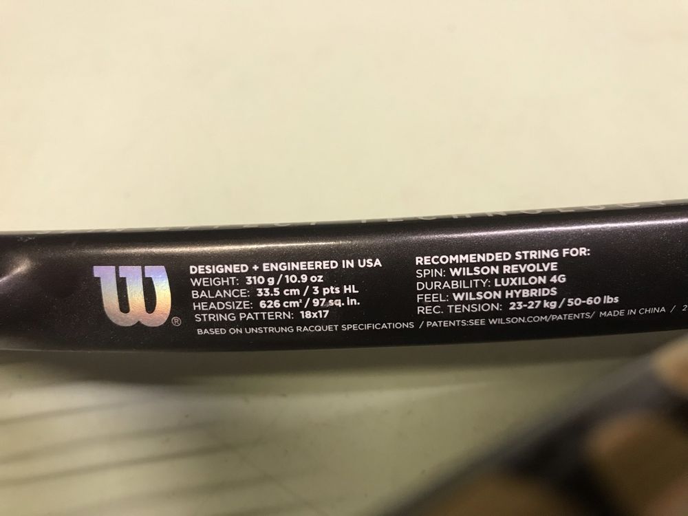 Wilson Tennisschläger - Spin Effect Technology 97S 310 Gr. (Gebraucht ...