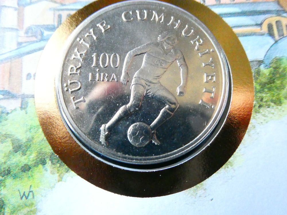 Türkei 1982, 100 Lira - Sondermünze Fussball WM (Neu (gemäss Beschreibung)) in Hinterforst für ...