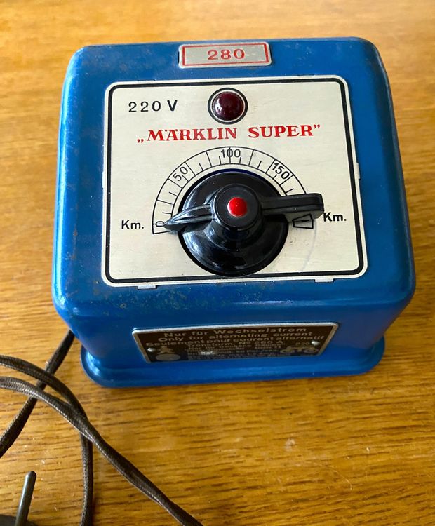 Märklin - 280 "MÄRKLIN SUPER" FAHRTRAFO Wechselstrom um 1950 (Gebraucht ...