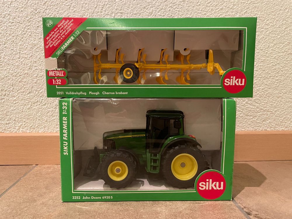 SIKU John Deere 6920 S mit Pflug (Neu und originalverpackt) in ...