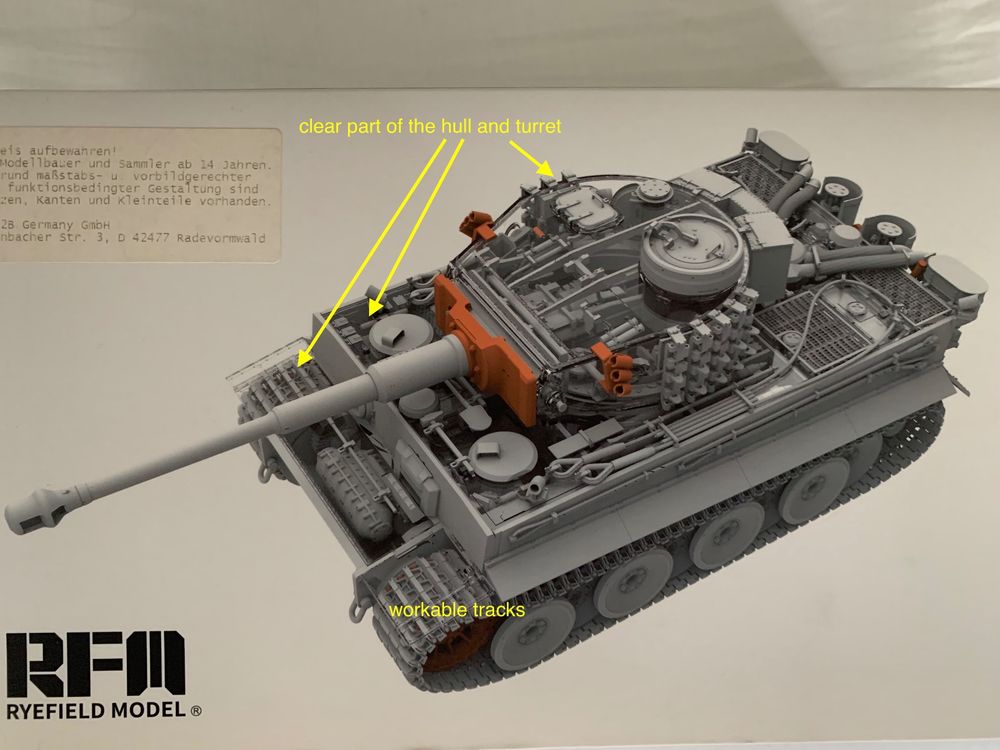 RFM Tiger I early full interior clear turret&hull + RM-2007 (Gebraucht ...